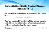 Nested Classes In Java Pptx