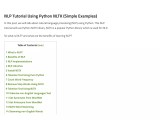 Nlp Tutorial Using Python Nltk Simple Examples Pdf