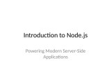 Comprehensive Guide To Node Js For Server Side Javascript Development Ppt