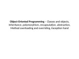Object Oriented Programming Classes And Objects Inheritance Pptx