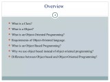 Object Oriented Vs Object Based Programming Ppt