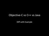 Objective C Vs C Vs Java Pptx