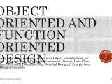 Object Oriented And Function Oriented Design Pptx