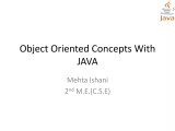 Object Oriented Concepts With Java Pptx