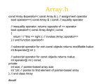 Object Oriented Programming Operator Overloading Array Ppt
