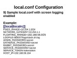 Openstack Devstack Configuration Localrc Local Conf Tutorial Odp