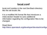Openstack Devstack Configuration Localrc Local Conf Tutorial Odp