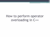 Operator Overloading Binary Pptx