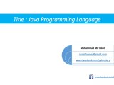 Operators In Java Part 8 Pptx