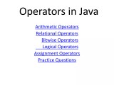 Operators In Java Pptx