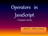 Operators In Java Script Pptx