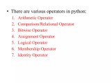 Operators In Python Pptx