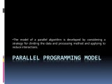 Parallel Programming Model Pptx