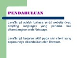 Pengantar Java Script Ppt