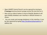 Php Mysql Database Connectivity Using Xampp Server Pptx