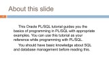 Plsql Tutorial Pptx