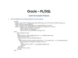 Pl Sql Code For Sample Projects Docx