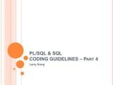Pl Sql Sql Coding Guidelines Part 4 Pptx
