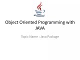 Package In Java Pptx