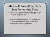 Presentation Basic Formatting Ppt
