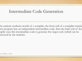 Presentation Intermediate Code Generation Ppt