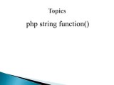 Presentation On Php String Function Part 1 Pptx