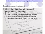 Program Design And Problem Solving Techniques Ppt