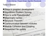 Program Design And Problem Solving Techniques Ppt