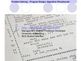 Program Design And Problem Solving Techniques Ppt