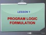 Program Logic Formulation Pptx