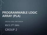 Programmable Logic Array Pla Pptx