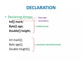 Arrays In Java Pptx