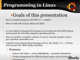 Programming In Linux Presentation Odp