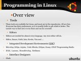 Programming In Linux Presentation Odp