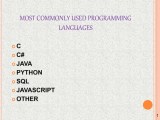 Programming Languages Java Python Sql And Compare Between C And