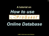 Proquest Tutorial Revised Ppt