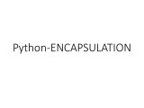 Python Encapsulation Pptx
