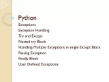 Python Exception Handling Pdf