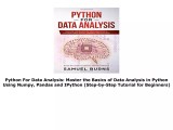 Python For Data Analysis Master The Basics Of Data Analysis In Python