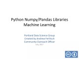 Python Numpy Pandas Matplot Machine Learning Libraries Pptx