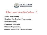 Python Tutorial For Beginners Tib Academy Pptx