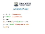 Python Tutorial For Beginners Tib Academy Pptx