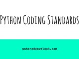 Python Coding Standards Ppt