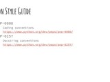 Python Coding Standards Ppt