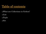 Python Collections List Tuple And Set Pptx