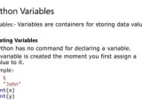 Python Comments And Variables Pptx
