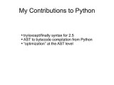Python Compiler Internals Presentation Slides Odp