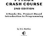Python Crash Course 2nd Edition Pdf Desktop Publishing Computer