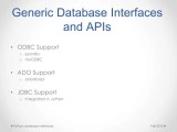 Python Database Interfaces Pptx Databases Computer Software And