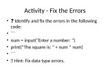 Introduction To Python Debugging Errors Pptx